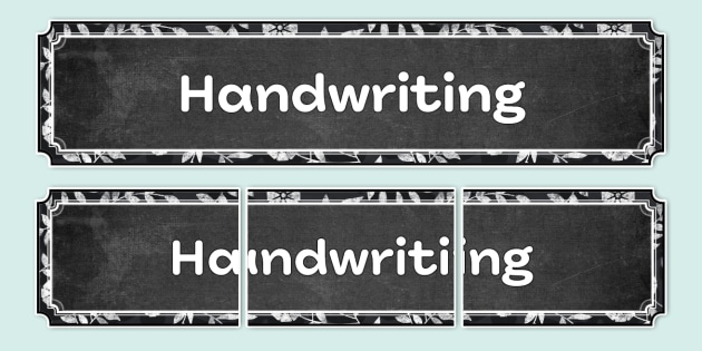 Handwriting Display Banners | twinkl.co.uk