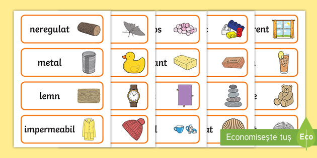 Materialele - Cartonașe cu cuvinte