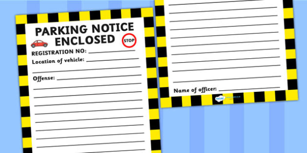 FREE! - Blank Parking Template (teacher made)