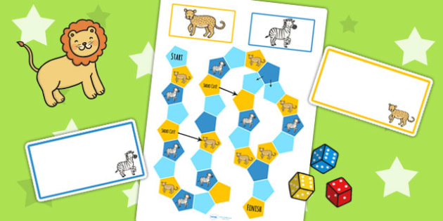 Safari Themed Editable Board Game (teacher made)