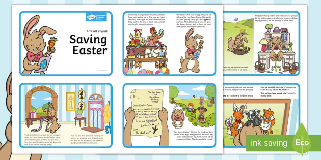 Saving Easter Sequencing Cards - Children's Books, saving