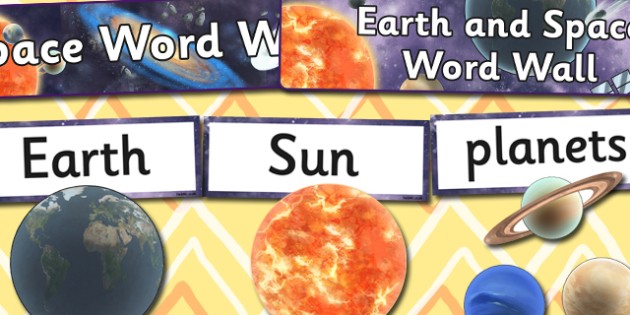 Earth and Space Word Wall Pack (teacher made)