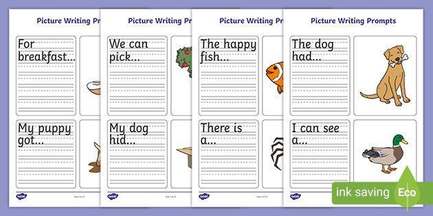 FREE Simple Short Sentence Pictures Writing Prompts