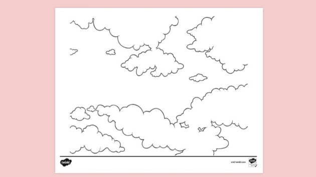 FREE! - Sky and Clouds Colouring | Colouring Sheets