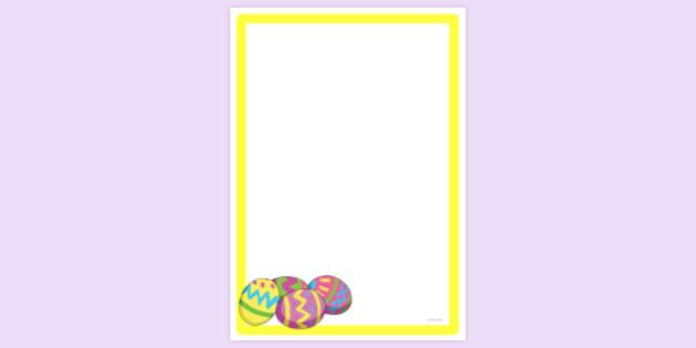 FREE! - Easter Egg Page Border (teacher made)