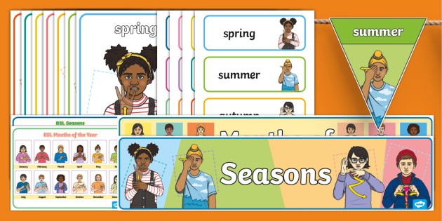 Bsl Seasons And Months Of The Year Display Pack