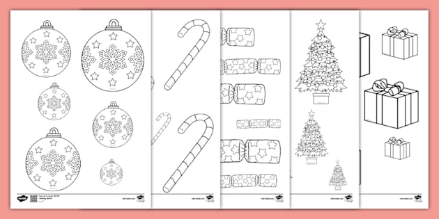 christmas objects coloring pages