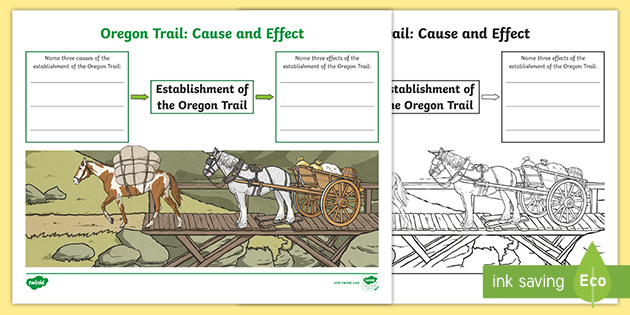 Oregon Trail Cause and Effect Activity (teacher made)