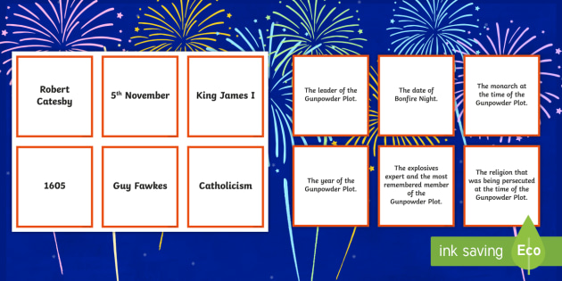 KS2 Bonfire Night Matching Cards