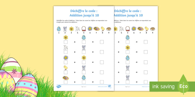 Déchiffrer le code sur le thème de Pâques