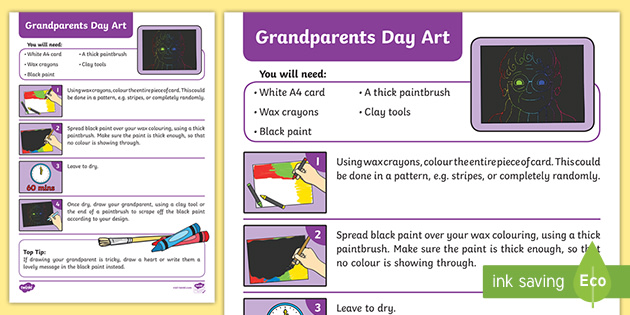 KS1 Grandparents Day Art Activity (teacher made)