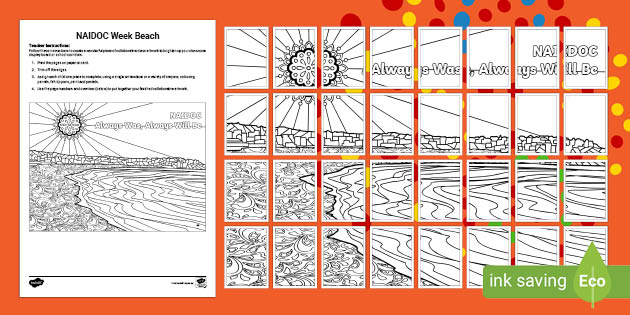 NAIDOC Week Beach Collaborative Colouring Activity Pack
