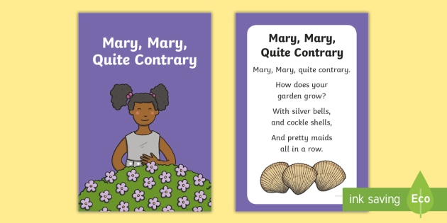 Mary, Mary, Quite Contrary Nursery Rhyme IKEA Tolsby/Fiestad Frame