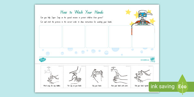 FREE! - Washing Your Hands Super Soap Sequencing Activity