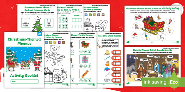 EYFS Christmas-Themed Phonics Activity Booklet