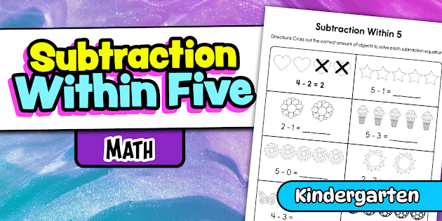 Kindergarten Subtraction Activities | twinkl.com