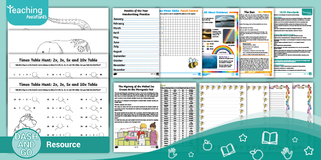 Dash and Go File Resource Pack (teacher made)