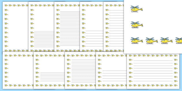 Helicopter Page Borders (teacher made)