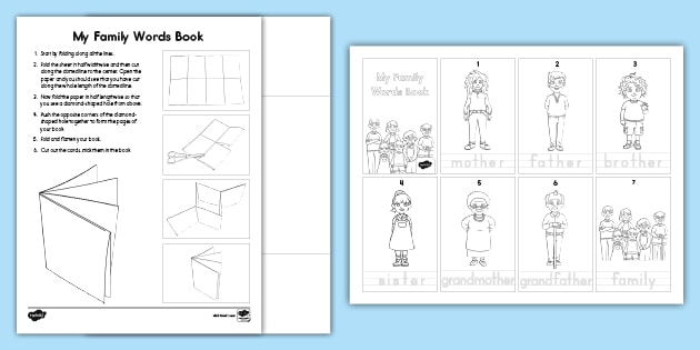 My Family Words Writing Booklet (teacher made)