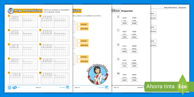 Problemas Verbales De Operaciones Inversas