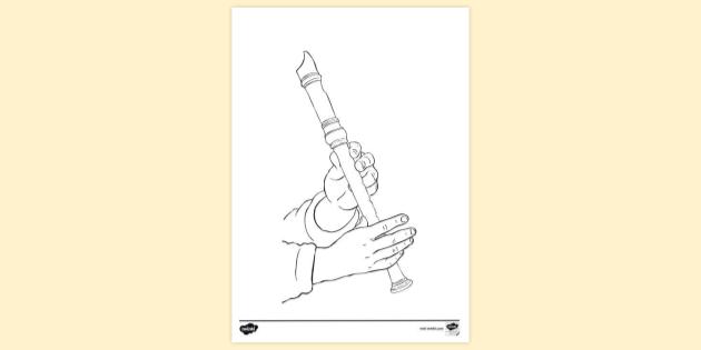 FREE! - Recorder Fingering C Colouring | Colouring Sheets