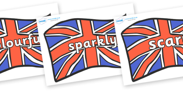 Wow Words on British Flags