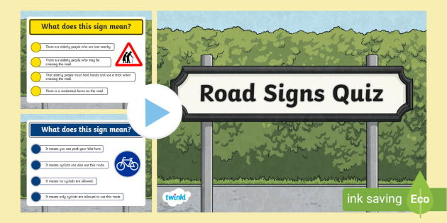 Road Signs Quiz PowerPoint | CfE Second Level Resources