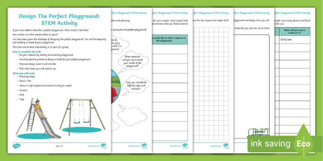 Perfect Playground Design Challenge Activity (teacher made)