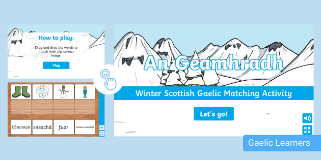 Scottish Gaelic Interactive Winter Matching Activity