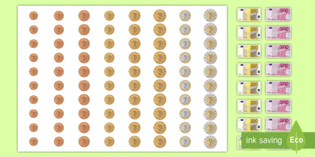 New Euro Money Large Display Cut-Out Pack