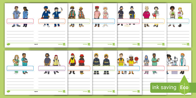 People Who Help Us Writing Templates (Teacher-Made)