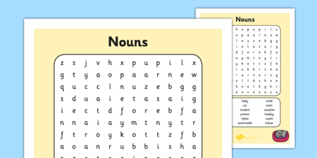 Noun Word Search