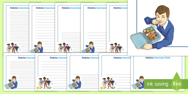Diabetes Awareness Week Page Border Pack - diabetic, glucose, insulin ...
