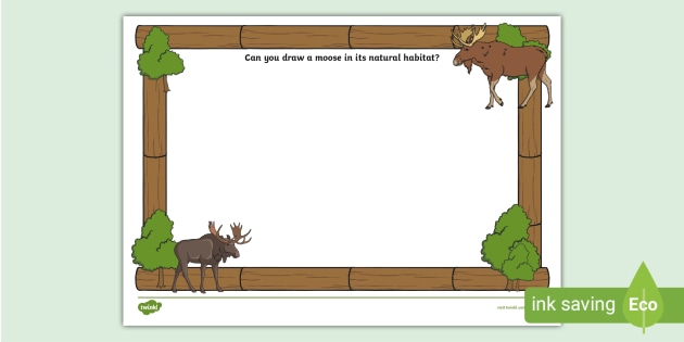 FREE! - Moose Drawing Prompt Activity (teacher made)