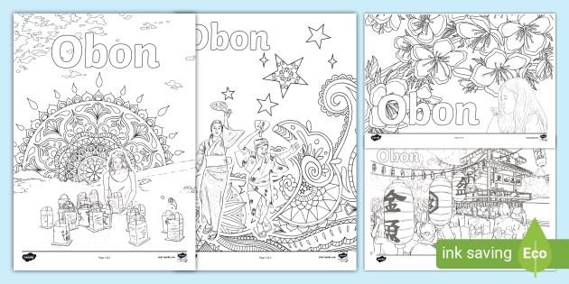 * NEW * KS2 Obon Mindfulness Colouring (teacher made)