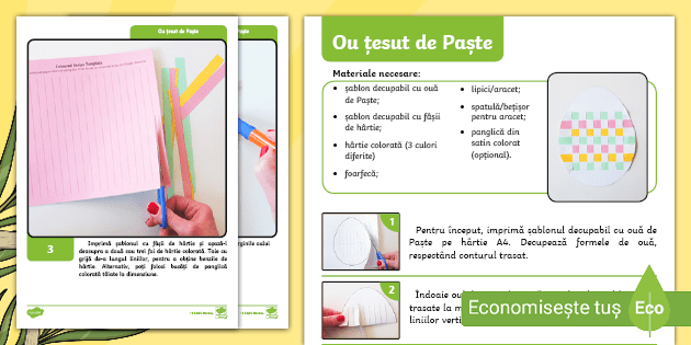 AVAP Ou țesut de Paște – Activitate practică