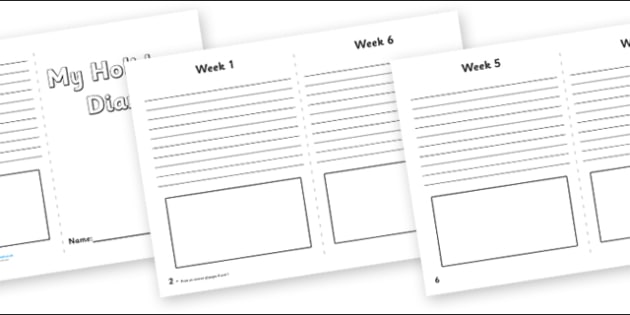 My Holiday 6 Week Diary Writing Frame