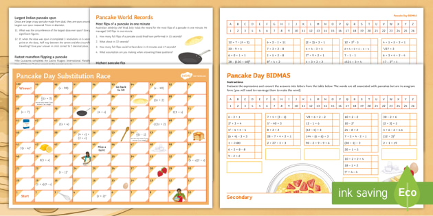 Pancake Day Activity Pack - pan, cake, Maths, seasonal, fun