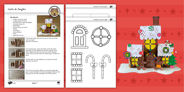 Hojas Para Colorear De Casas De Jengibre