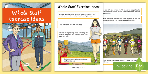Staff Wellbeing Whole Staff Exercise Ideas (teacher made)