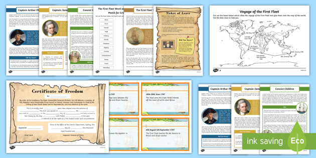 The First Fleet Activity Resource Pack (teacher made)