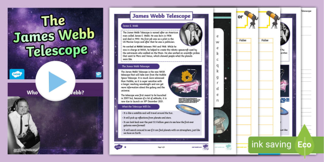 James Webb Telescope Resource Pack (teacher made)