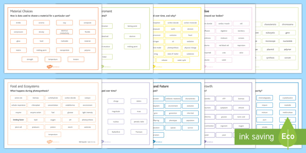 OCR 21st Century Combined Science Word Mats
