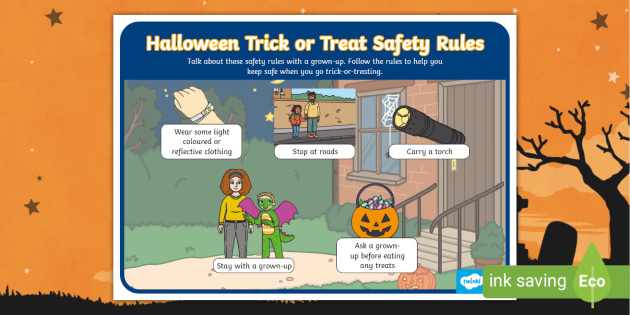 Halloween Trick or Treat Safety Poster