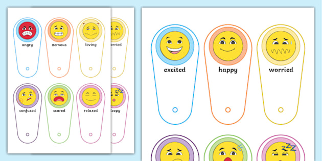 Emotions Smiley Faces Chart