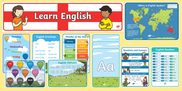 FREE! - Learn English Display Pack (creat de profesori)