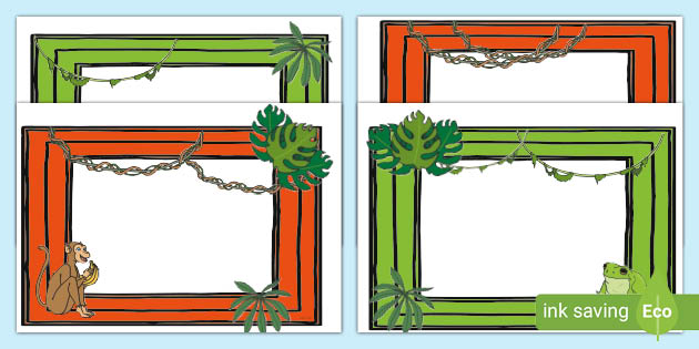 Jungle Themed Photo Frame Display Poster (teacher made)