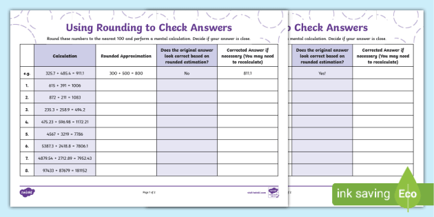 Rounding Off to The Nearest 10 - Differentiated Worksheets