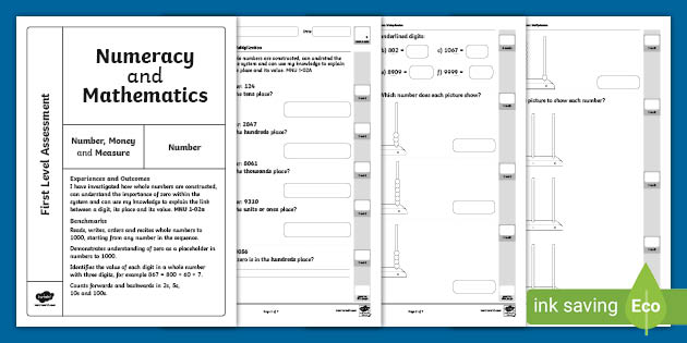 First Level Numeracy and Mathematics Assessment - Number