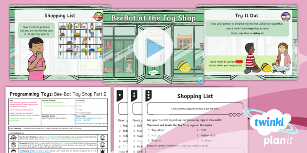 Computing: Programming Toys: Bee-Bot Toy Shop Part 2 Year 1 Lesson Pack 6